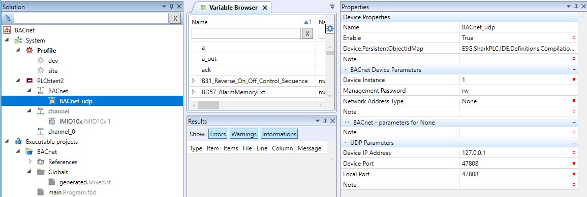 BACnet Server setup - Idekit